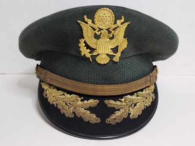 Original U.S. Army Field Grade Officers Service Dress Wool Visor Cap ...
