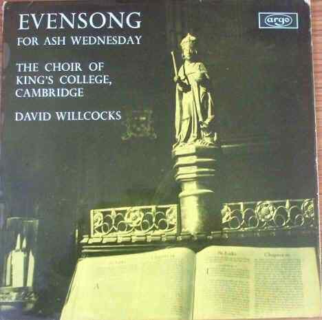 ZRG 5365 EVENSONG FOR ASH WEDNESDAY Vinyl LP TAS | eBay