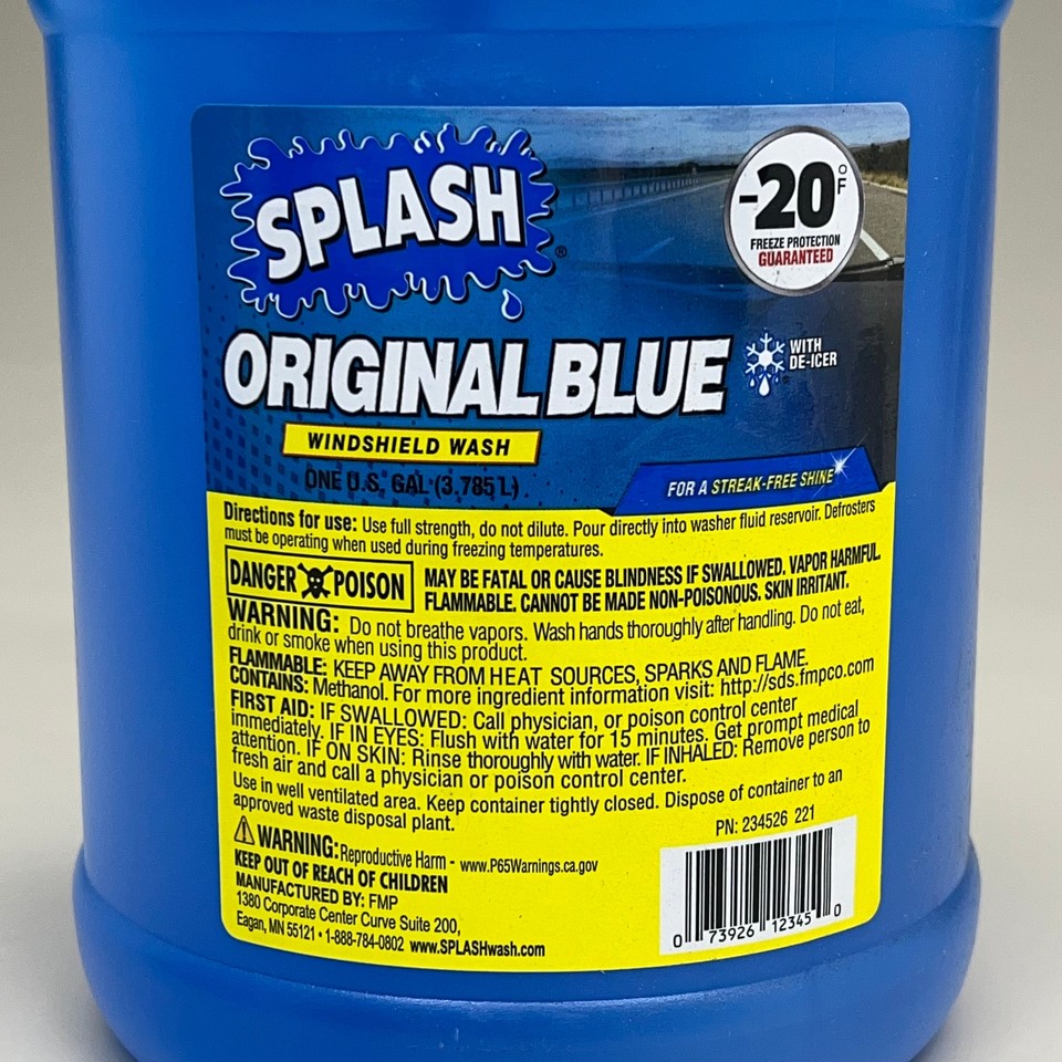 SPLASH Original Blue Windshield Wash -20 Freeze Protection | 3 Pack ...