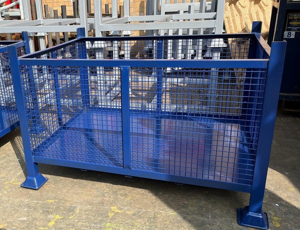 1.2M x 900 x 600 Steel Cage Stillage, metal post pallet, HD (UK)£355 ...