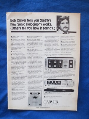 Bob Carver C-4000 C-1 C-9 Magazine Ad Audio October 1981 Original | eBay