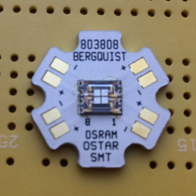 Osram OSTAR Stage Deep Blue 458nm 8W LED Emitter & Star Mounted 130lm ...