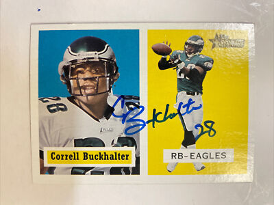 2002 Topps Heritage Correll Buckhalter Autographed Card #31 Eagles A-39 ...
