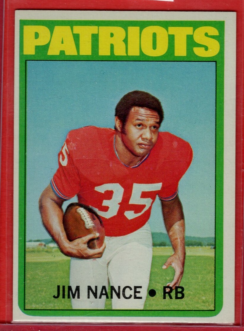 1972 Topps # 183 Jim Nance -- Patriots -- Box 724-160B | eBay