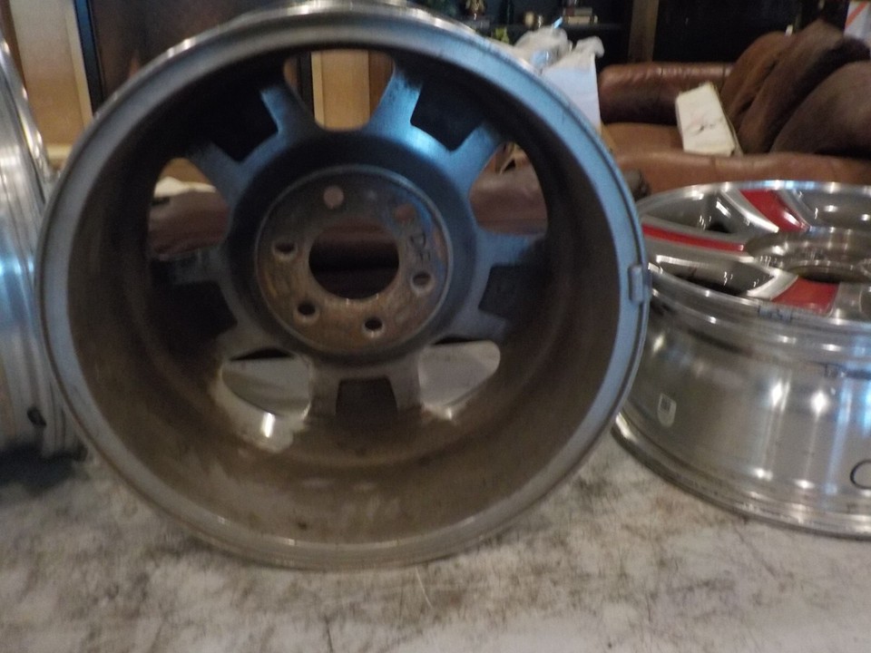 17x8 Chrome Red American Racing AR89378063225 Wheels Set of 4 OEM 8L34 ...