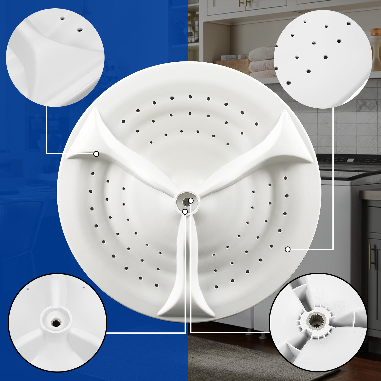 White Washer Wash Plate Washplate For Whirlpool Washer W10752283 | eBay