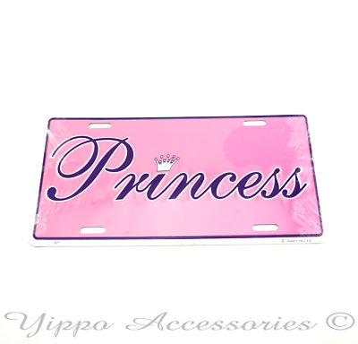Princess Pink Aluminum Metal License Plate Sign Tag NEW Free Shipping ...
