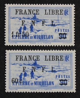 CKStamps: St. Pierre Stamps Collection Scott#251 252 Mint H OG | eBay