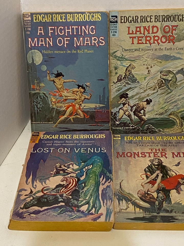 Lot of 20 Edgar Rice Burroughs Fantasy Paperback books ACE Books ...