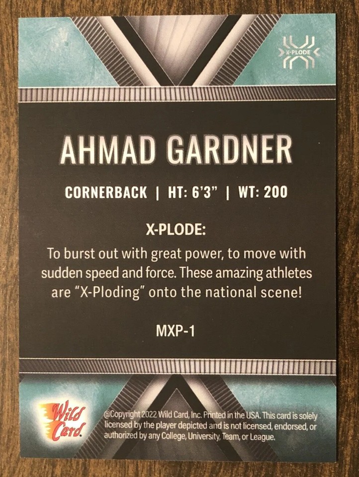 2022 Wild Card Matte Ahmad Gardner X-Plode Insert Card #MXP-1 | eBay