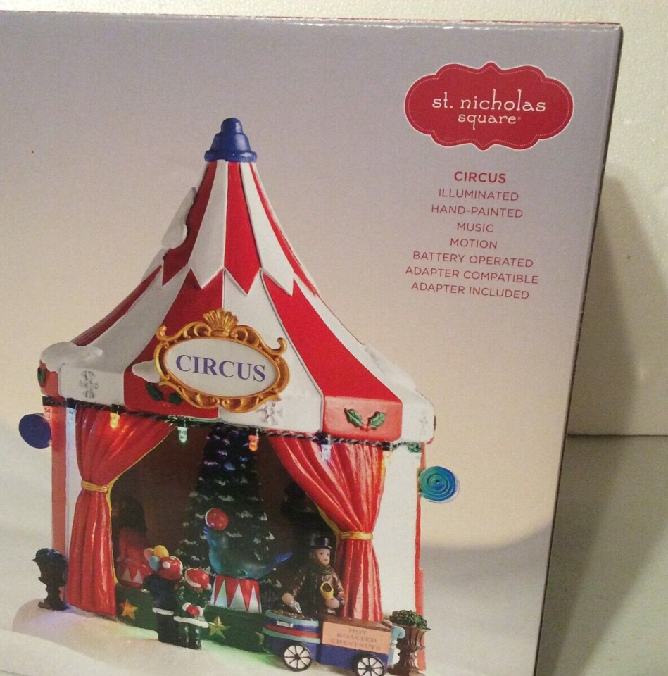 St Nicholas Square Circus Tent Music Motion Lights New 06/22 use Year ...