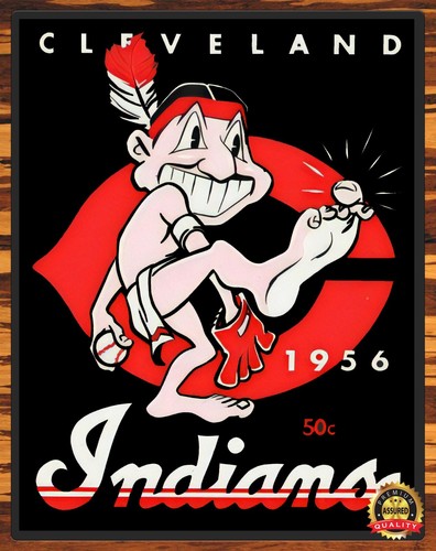 Cleveland Indians - Chief Wahoo - 1956 - Rare - Metal Sign 11 x 14 | eBay