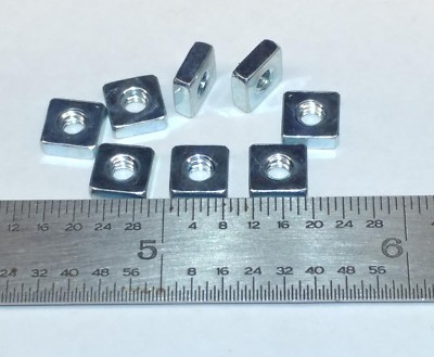 4-40 PLAIN 1/4" SQUARE NUTS STEEL ZINC - 100 pcs | eBay