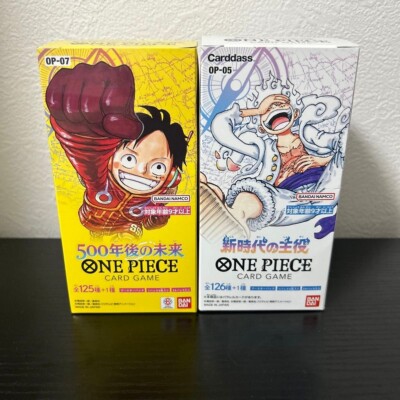 One Piece Card Game 2 Box Set OP-05 & OP-07 Booster Boxes Japanese New ...
