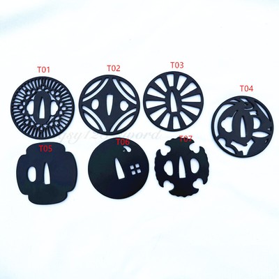 All Kinds Of Iron Tsuba Black Hand Guard Plate For Katana Wakizashi ...