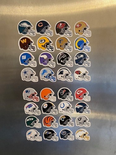 NFL FOOTBALL HELMET SET MAGNETS - All 32 teams | eBay