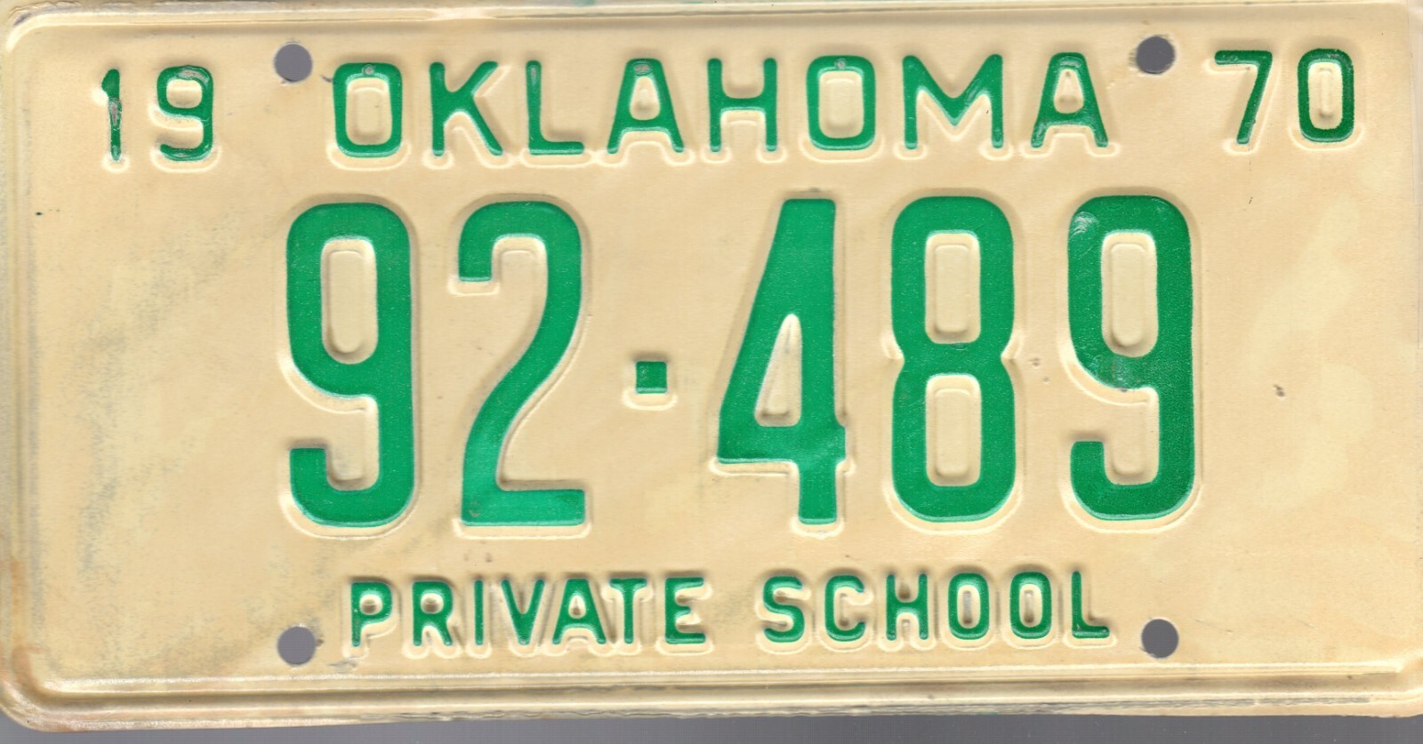 1970 Oklahoma Private School License Plates | eBay
