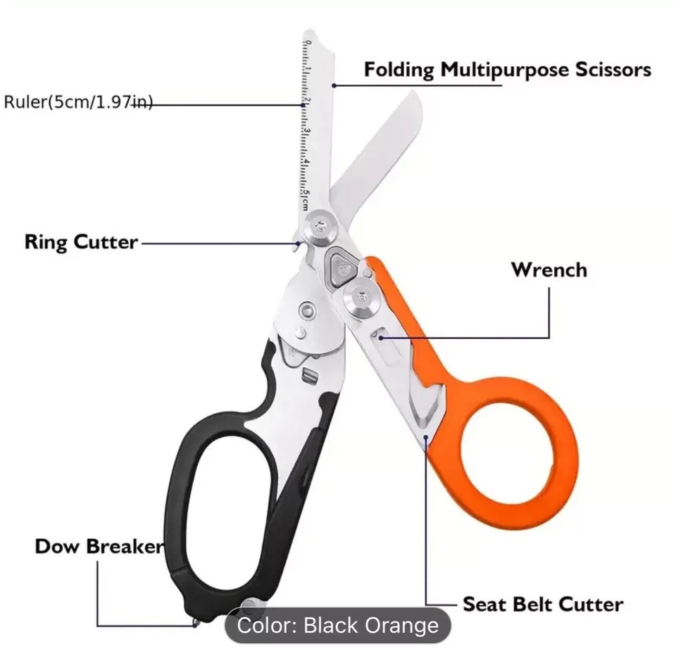Emergency Trauma Shears Medic Emt Heavy Duty Multi Purpose Shears Heavy ...