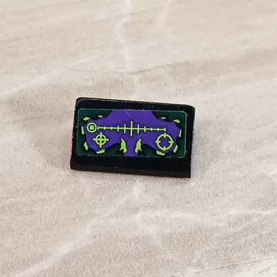 LEGO Sticker Part Radio Controls Target Slope 1x2 Lime Purple Gears ...