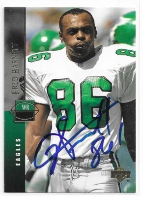 FRED BARNETT Autographed Signed 1994 Upper Deck card #172 Philadelphia ...