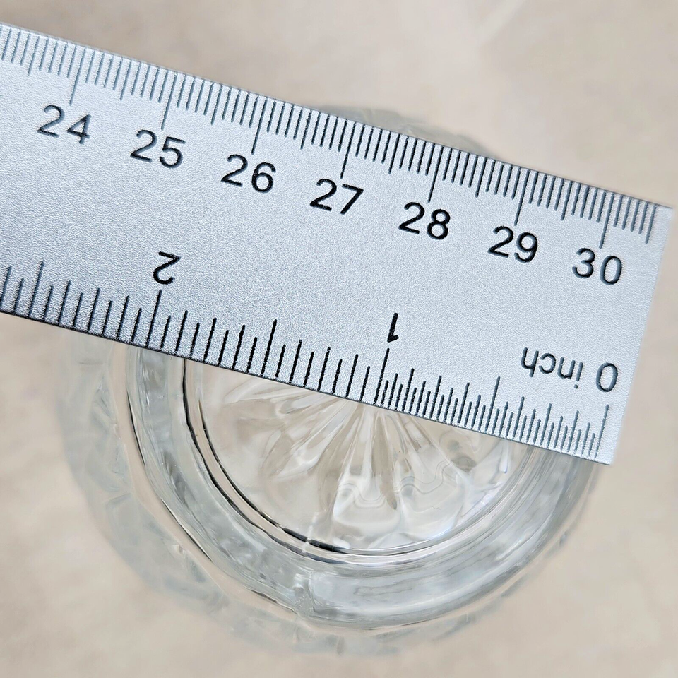 VTG Lead Crystal Flower Vase Pr Etched Faceted 6.25" H 4" Diameter USA ...