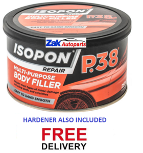 U-POL Davids Isopon P38 Easy Sand Car Body Filler Repairs Dents Scratch ...
