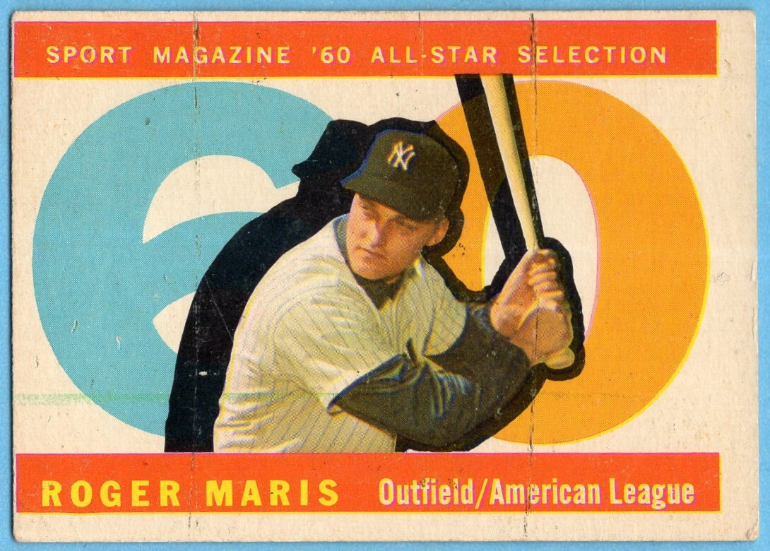 1960 Topps #565 Roger Maris AS VG-VGEX MARKED New York Yankees ...