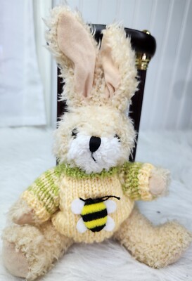 VTG Hugfun Bunny Rabbit Plush Bumblebee Sweater Fully Jointed Stuffed ...