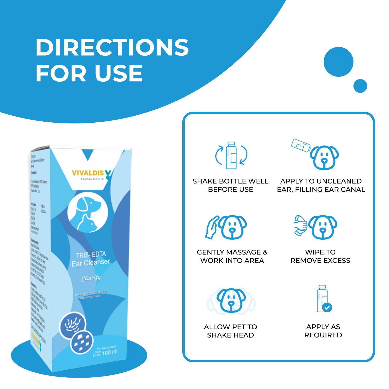 Tris EDTA Ear Cleansing Solution for Dogs Cats Gentle Pets Ear Wax Cleaner 100ml | eBay