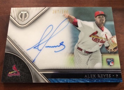 Alex Reyes• /199 On-Card Auto RC• 2017 Topps Tribute Refractor Rookie ...