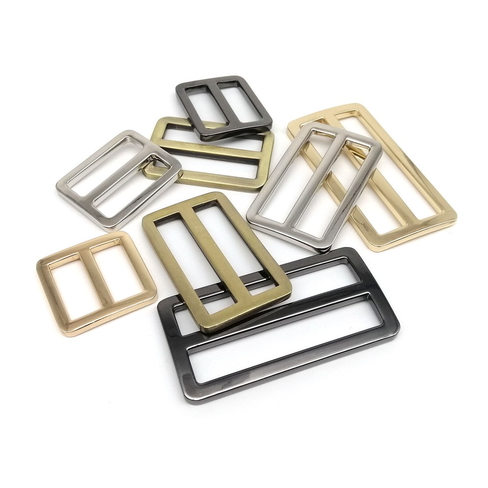 Metal Bag Strap Belt Adjust Tri-glide Pin Roller Buckle Slider ...