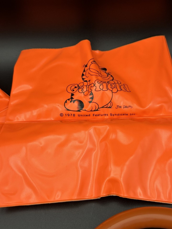 Garfield Swim Combo Set Mask Snorkel Armbands Fins Orange Cat Vintage ...