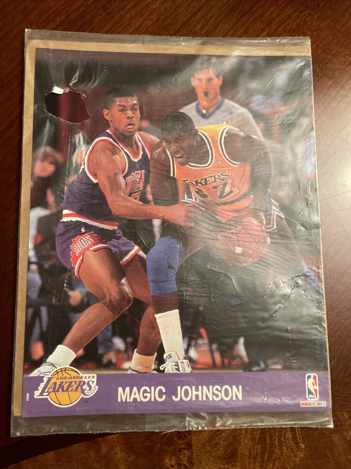 1990 Earvin "Magic" Johnson 8"x10" Card Photo NBA Hoops Action Photo L ...