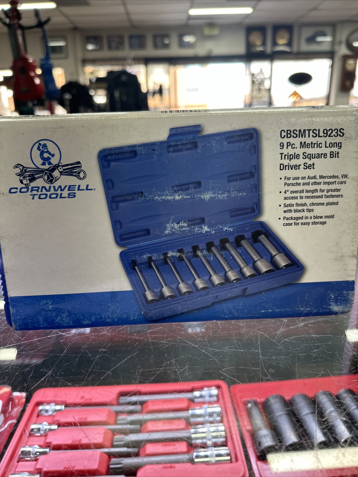 CORNWELL CBSMTSL923S 7-PIECE 3/8” AND 1/2”-DRIVE LONG TRIPEL SQUARE BIT ...