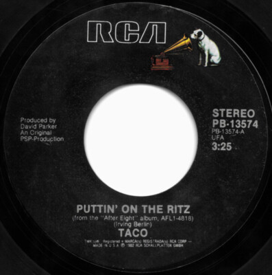 Taco - Puttin' On The Ritz / Livin' In My Dreamworld - RCA - PB-13574 ...