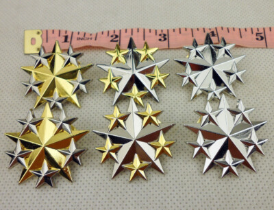 Set US Military Six Star Rank Badge Insignia Pin US Officer Shoulder ...