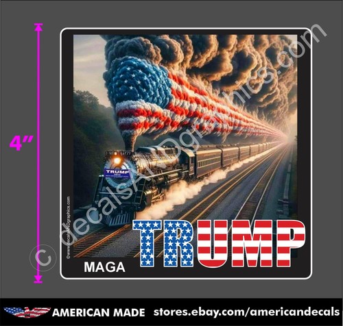TRUMP 2024 STICKER TRUMP TRAIN ANTI DEMOCRAT DECAL WINDOW | eBay