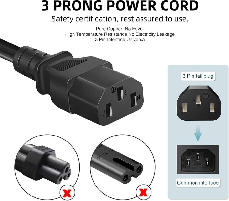 10FT AC Power Cord for ION Block Rocker, ION Pathfinder 2 3 4 280 320 ...
