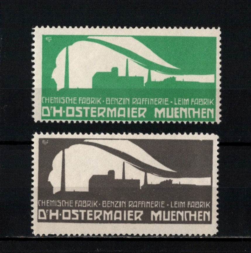 Munich Factory Poster Cinderella Stamps c.1910 (x5) | eBay UK
