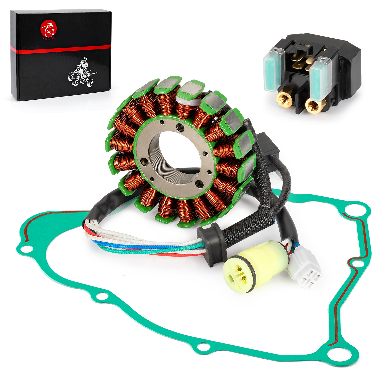 Stator & Relay Gasket for Yamaha Bear Tracker Bruin Big Bear 250 2001 ...