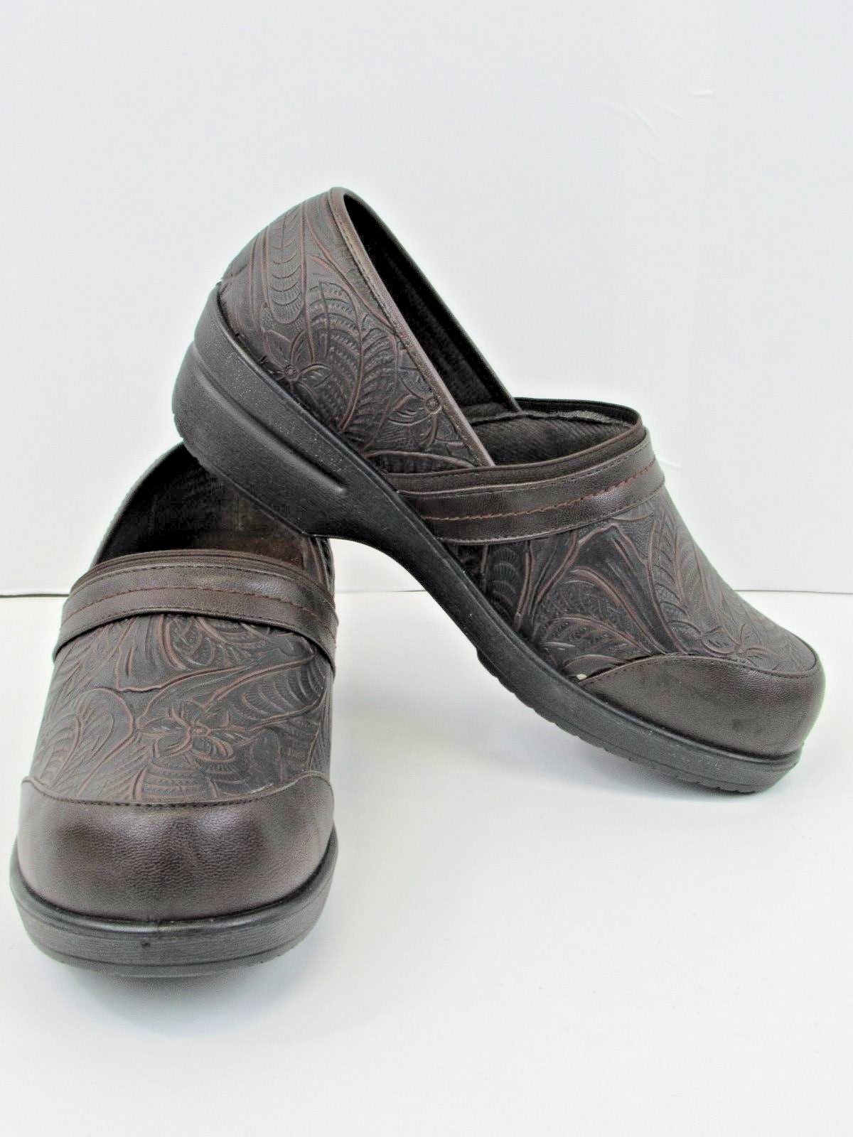 Easy Street Womens Origin Leather Lightweight Clogs Size 8.5 W & 9M | eBay