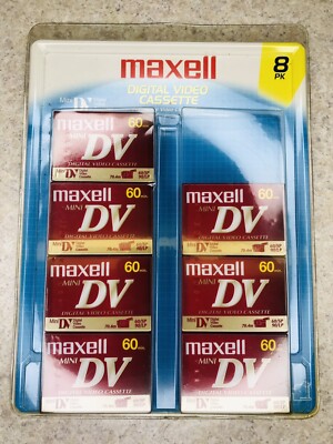 NEW Maxell Digital Video Camcorder Cassette Mini DV 60 Minutes 7 Pack ...