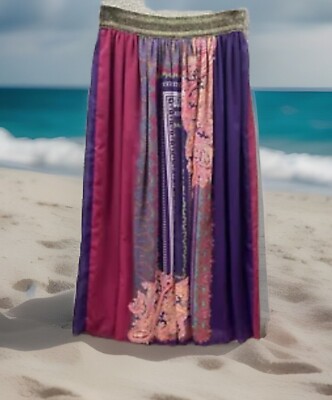 J. Peterman Woman's Skirt Size 4 Maxi Indian Style Gypsy Boho Purple ...