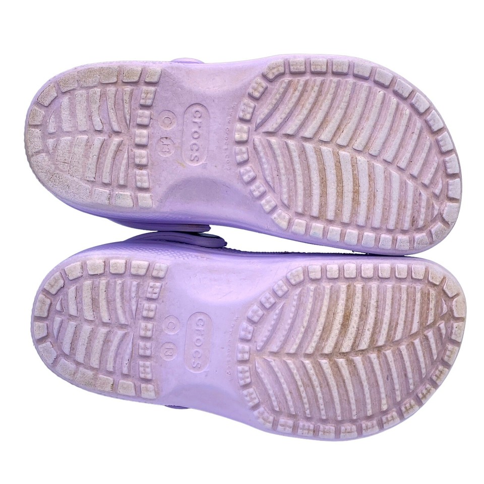 Crocs Classic Purple Slip On Clogs Shoes Toddler Kids Girls Size C13 ...