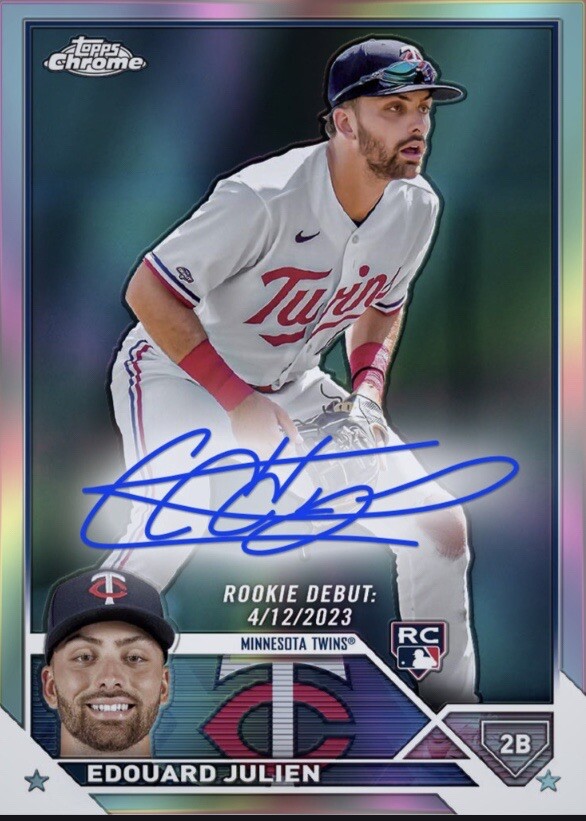 2023 Topps Chrome Update RC Rookie Auto Signature EDOUARD JULIEN ...