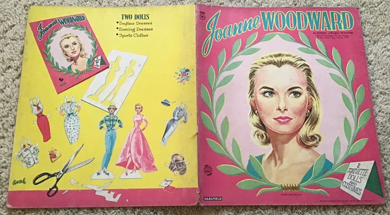 Vintage Saalfield Joanne Woodward Paper Dolls 1958 Cut Outs Book ONLY ...