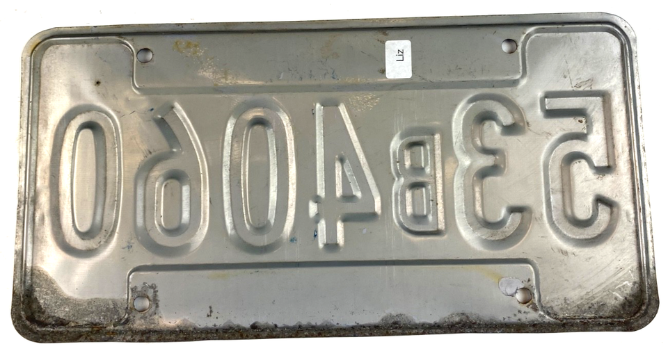 Vintage Indiana 1990 Auto License Plate 53 B 4060 Man Cave Monroe Co ...