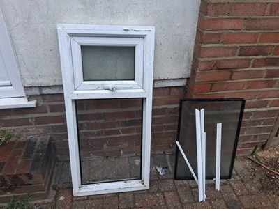 exterior external Upvc Double Glazed window top opening frosted glass ...