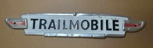 Vintage 50's Trailmobile 24" Sign Airstream Semi Tractor Trailer Metal ...