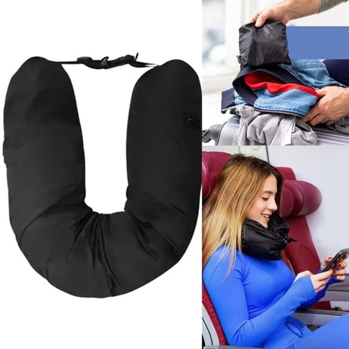 Soft Neck Pillow with Handy Storage Bag Lightweight Clothes Towel ...